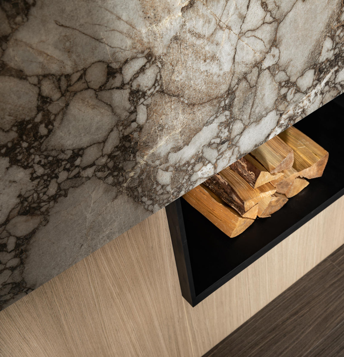 Marmi Riverbed (Matte) - Brown Marble Effect Natural Porcelain Tile ...