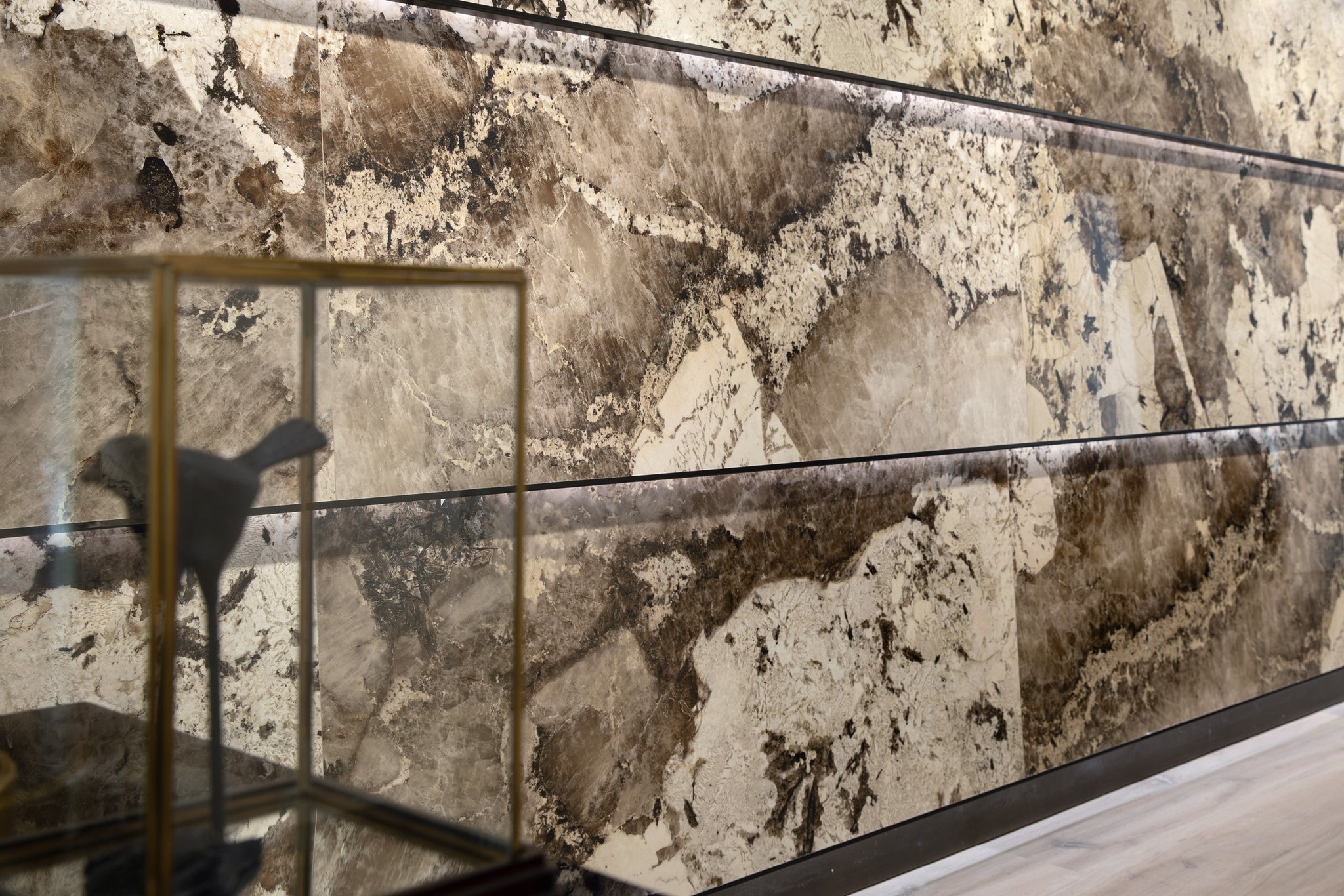 Marmi Heritage Flame (Glossy) - Brown Marble Effect Polished Porcelain ...
