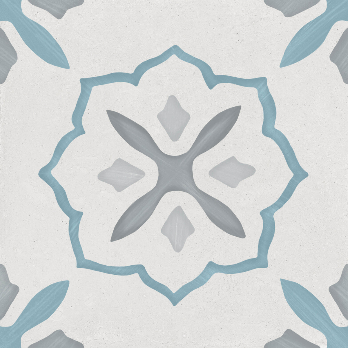 Tangier Blue Daisy - Multicolor Decorative and Patterned Effect Matt ...