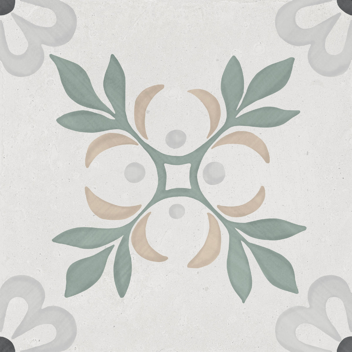Tangier Green Tulip - Green Porcelain Tile – European Heritage