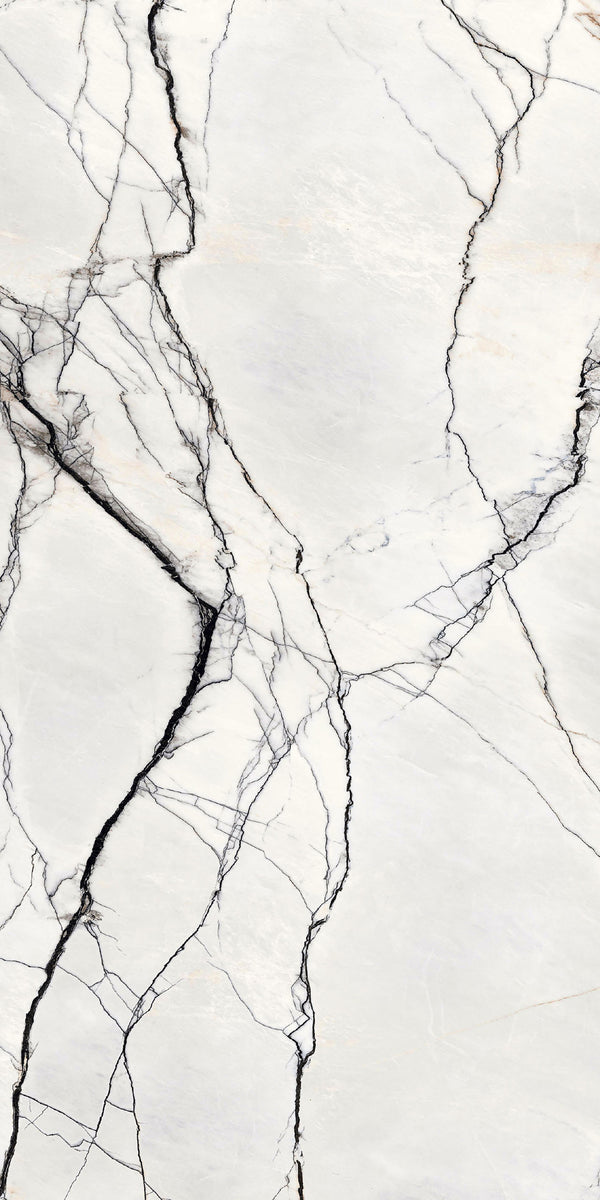 Marmi Breach (Matte) - White Marble Effect Natural Porcelain Tile ...