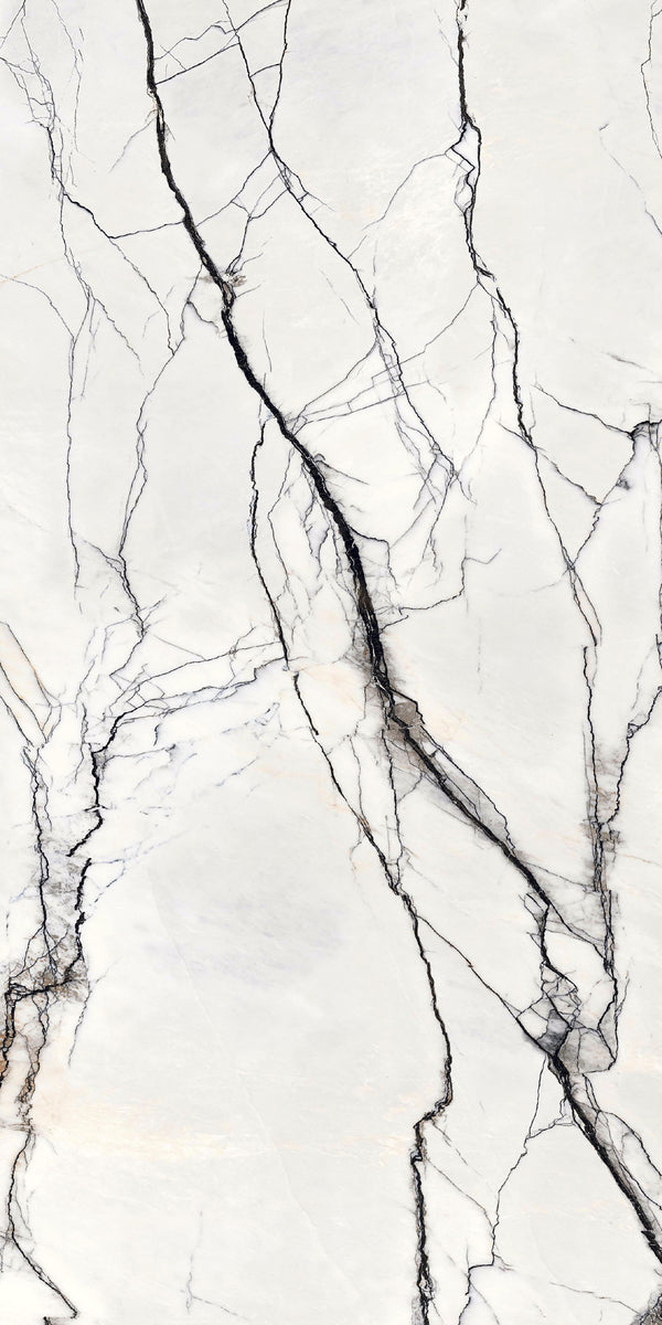 Marmi Breach (Matte) - White Marble Effect Natural Porcelain Tile ...