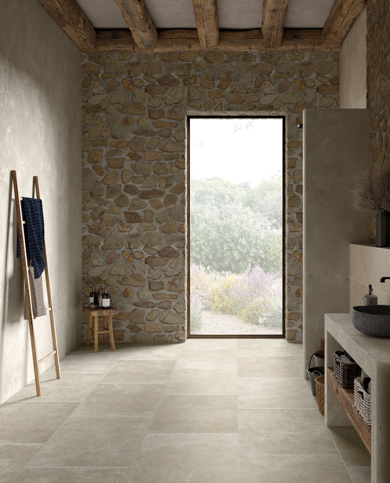Tibur Ivory - White Stone Effect Matt Porcelain Tile – European Heritage