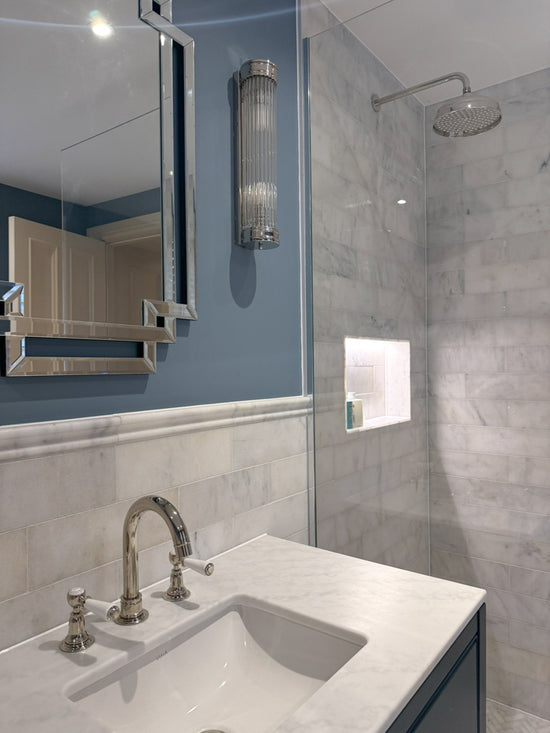 Alpi Carrara Marble Honed Brick - White Marble Herringbone Tile ...