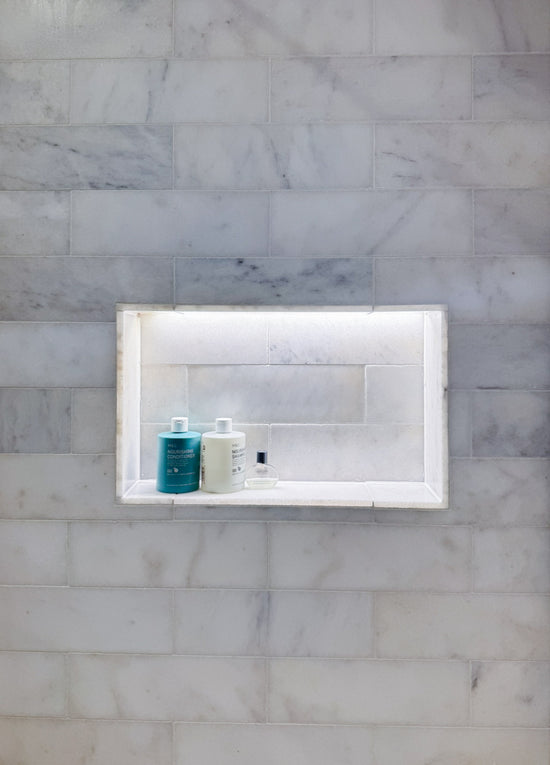 Alpi Carrara Marble Honed Brick - White Marble Herringbone Tile ...