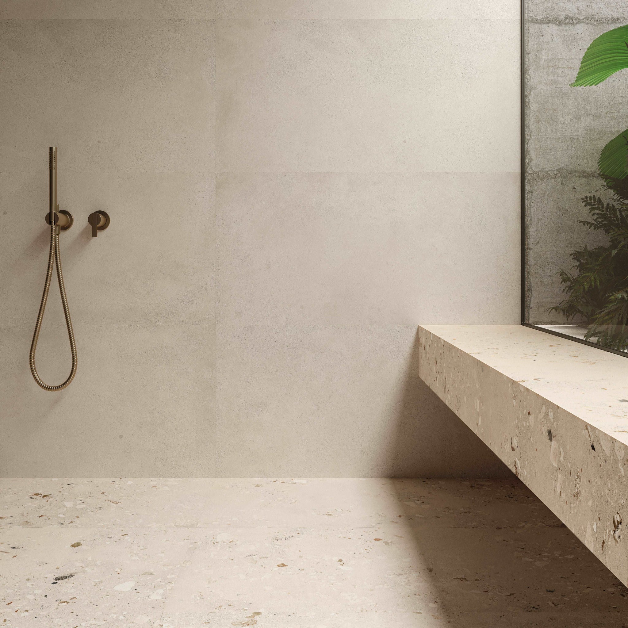 Blend Ivory - Ivory Concrete Effect Matt Porcelain Tile – European Heritage