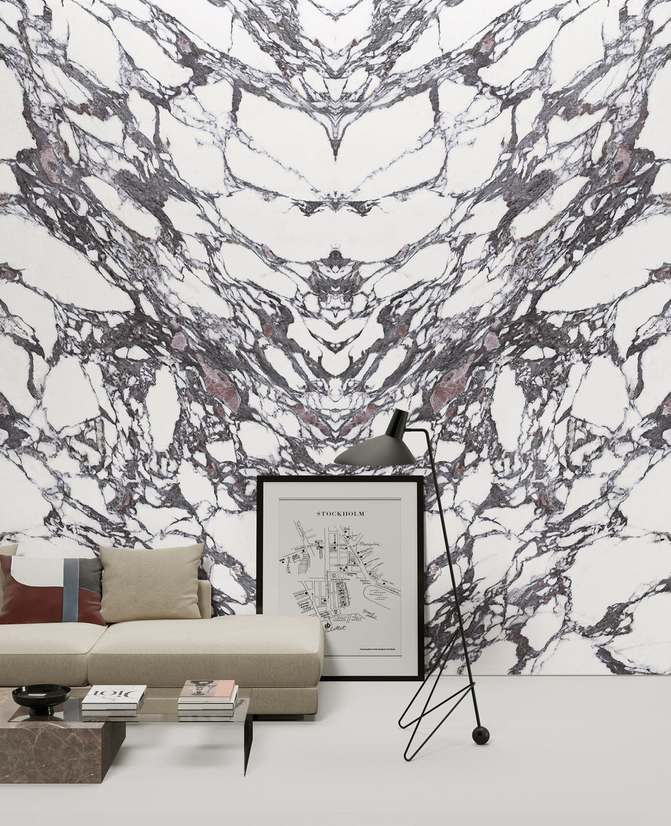 Marmi Calacatta Viola Bookmatched (Naturale) - Pink Marble Effect ...