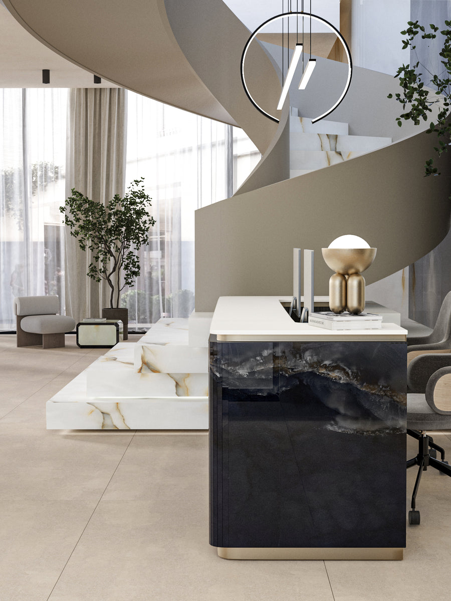Onici Onyx Perla (Naturale) - White Onyx Effect Natural Porcelain Tile ...