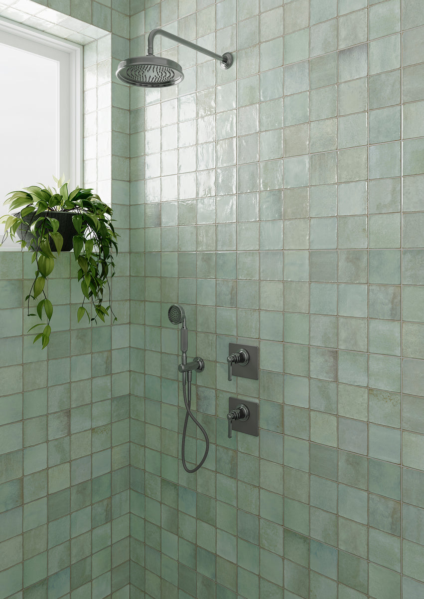 Epoque Zellige Salvia - Green Zellige Effect Gloss Ceramic Tile ...