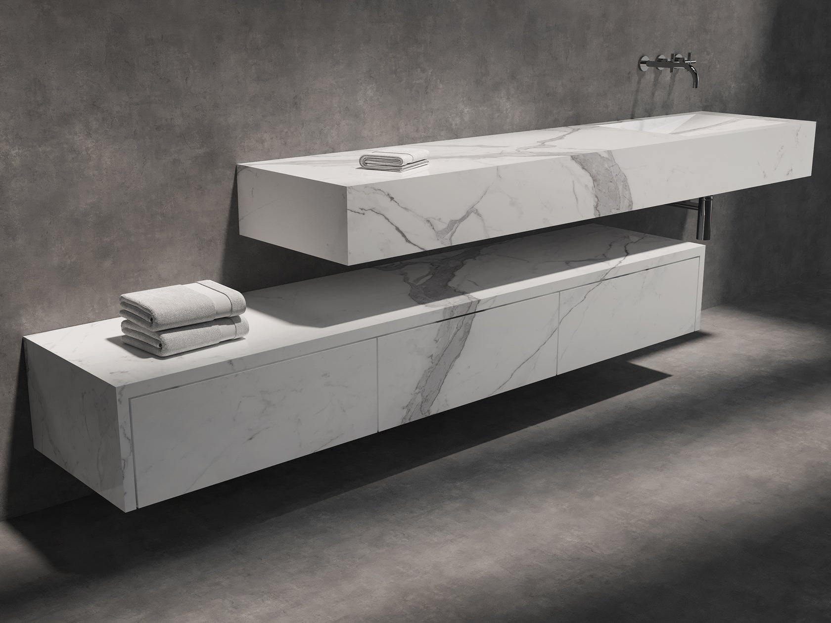 Marmi Statuario Extra (Full Lappato) - White Marble Effect Polished ...