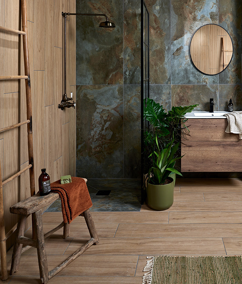 Komodo Porcelain Green by Ca'Pietra - Green Stone Effect Matt Porcelain ...