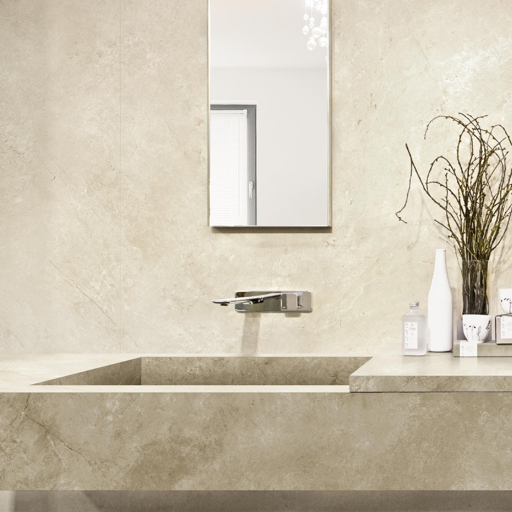 Marmi Stone Marfil (Glossy) - Cream Marble Effect Polished Porcelain ...
