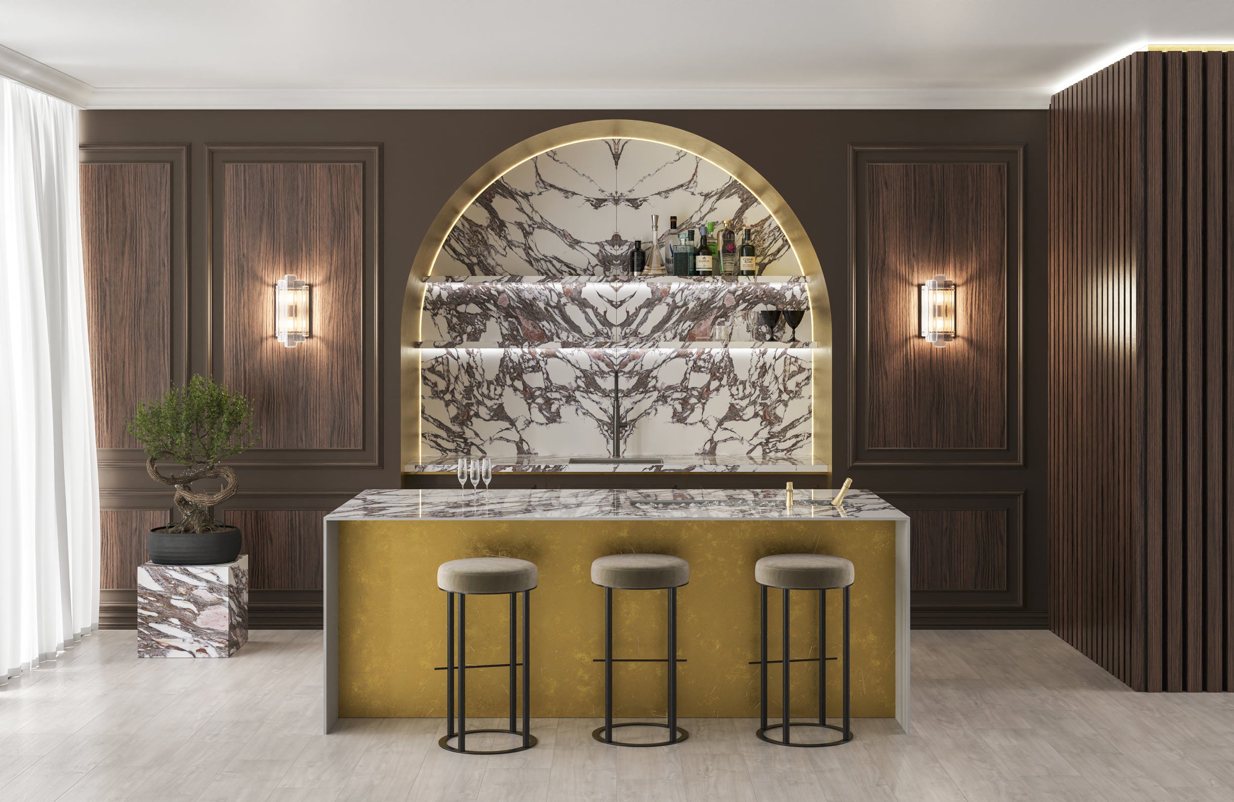 Marmi Calacatta Viola Bookmatched (Naturale) - Pink Marble Effect ...