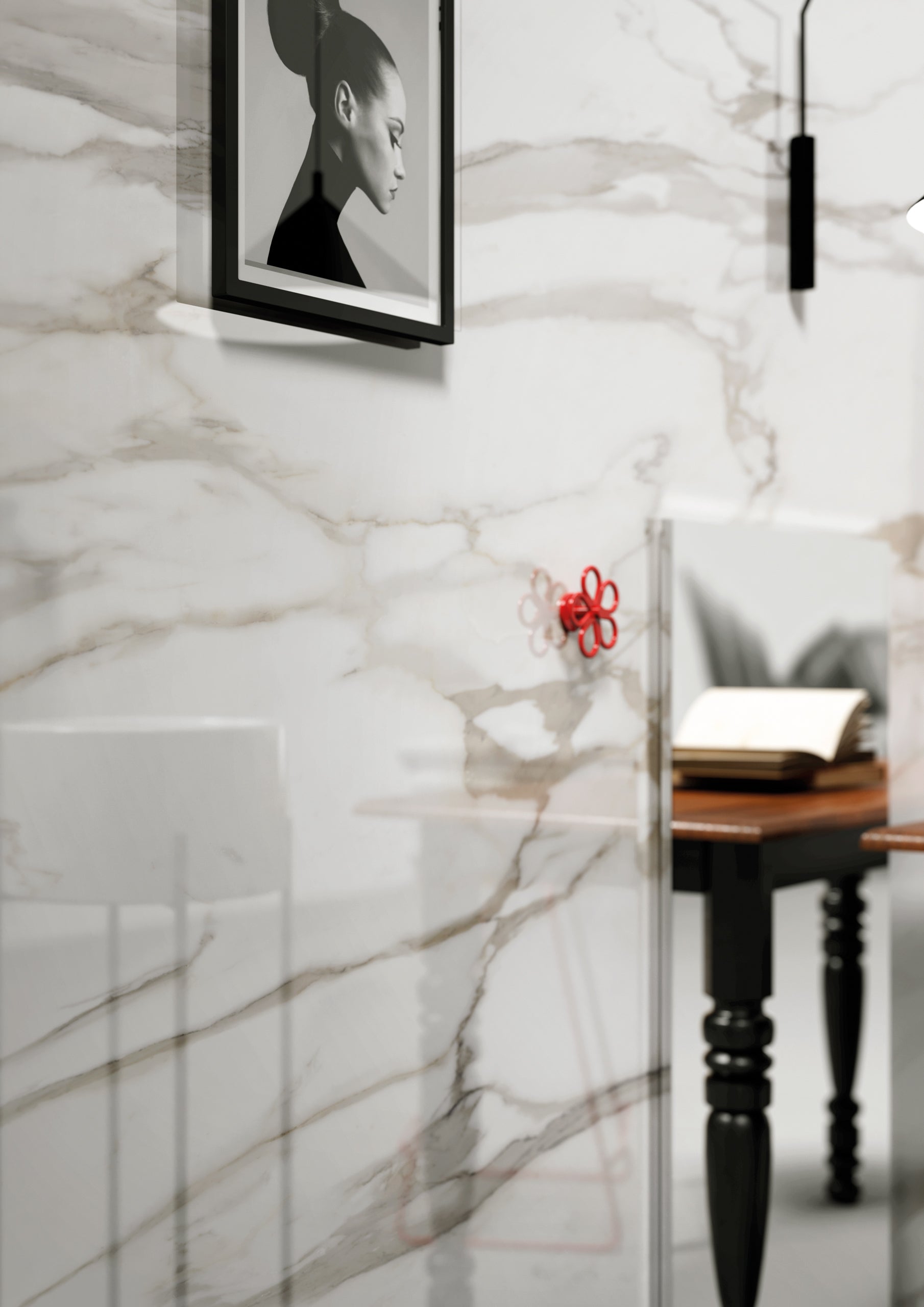 Marmi Calacatta Gold Canova (Full Lappato) - White Marble Effect ...