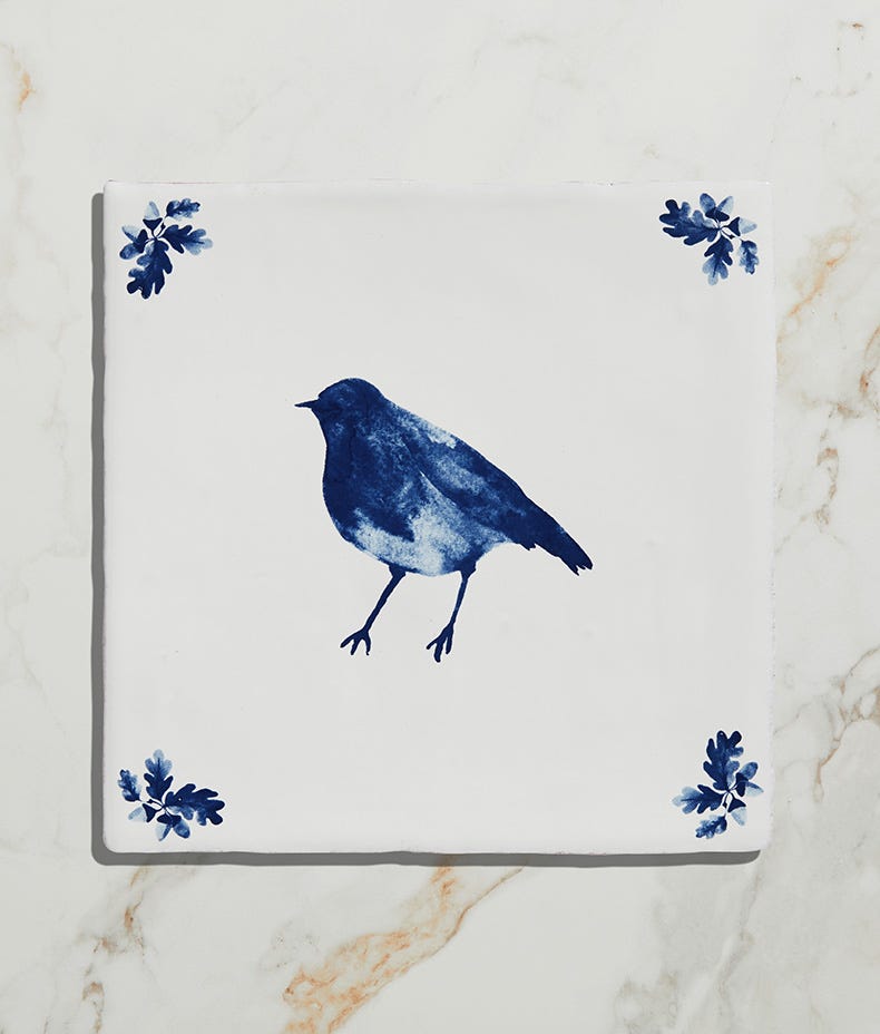 Dyrham Dairy Ceramic Robin Decor by Ca'Pietra - Blue Decorative and ...