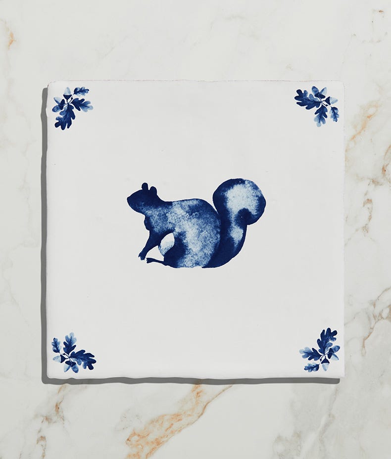 Dyrham Dairy Ceramic Squirrel Decor by Ca'Pietra - Blue Decorative and ...