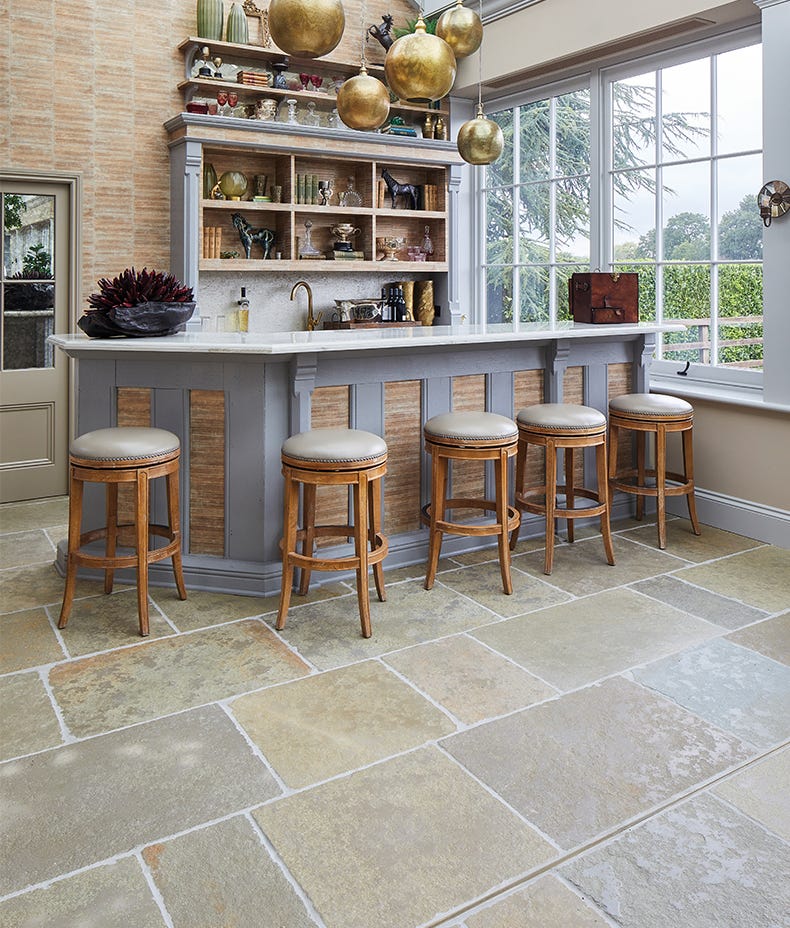 Farley Limestone Seasoned Finish by Ca'Pietra - Grey Stone Effect ...