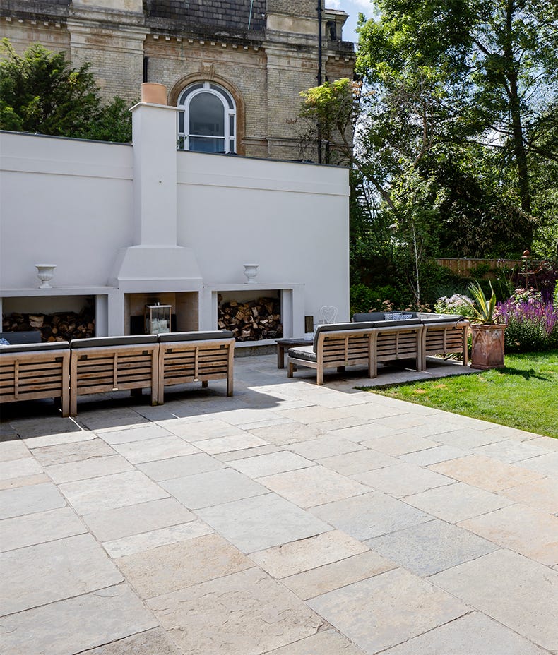 Trusloe Limestone Seasoned Finish by Ca'Pietra - Grey Stone Effect ...