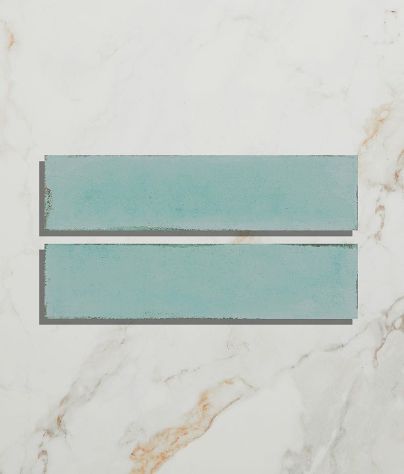 Foundry Porcelain Aqua by Ca'Pietra - Aqua Metro Effect Gloss Porcelain ...