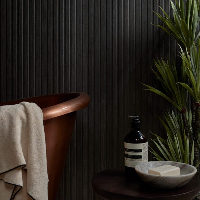 Kinfolk Porcelain Ebony by Ca'Pietra - Black Wood Effect Matt Porcelain ...