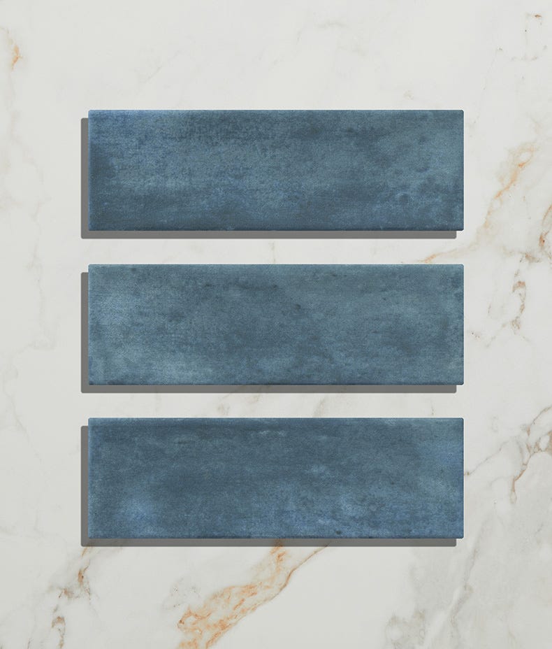 Petite Porcelain Blue Matt Finish by Ca'Pietra - Matt Blue Metro Effect ...