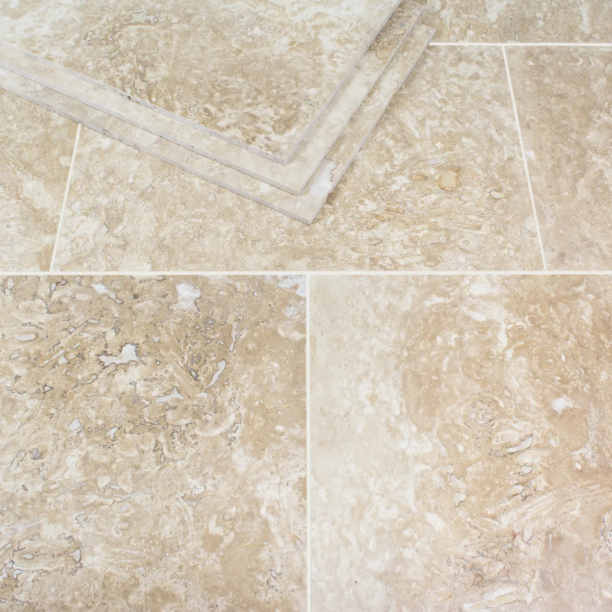 Roman Classic Honed & Filled Travertine - Beige Natural Stone Effect ...