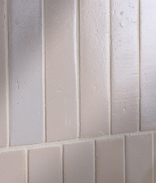 Stone Glaze Ceramic Chalkstone Gloss - Cream/Off-White Zellige Effect ...