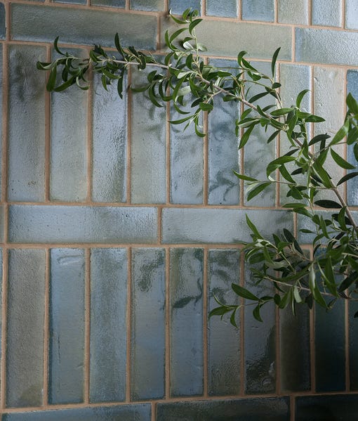 Stone Glaze Ceramic Winter Pond Gloss - Blue Zellige Effect Gloss ...