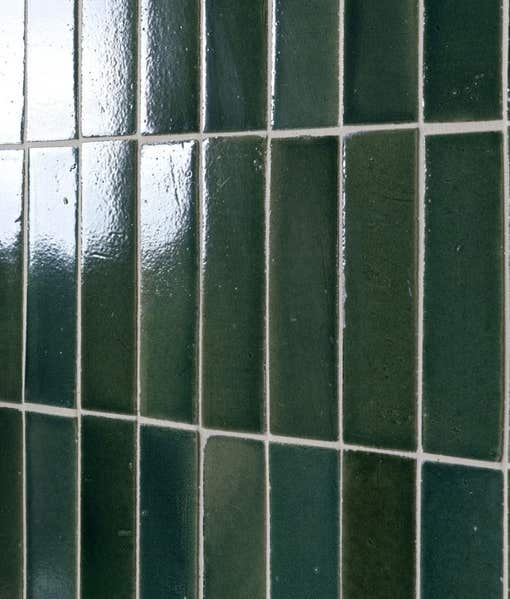 Stone Glaze Ceramic Petrol Green Gloss - Green Zellige Effect Gloss ...