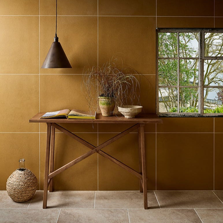 Stucco Porcelain Mustard by Ca'Pietra - Yellow Concrete Effect Matt ...