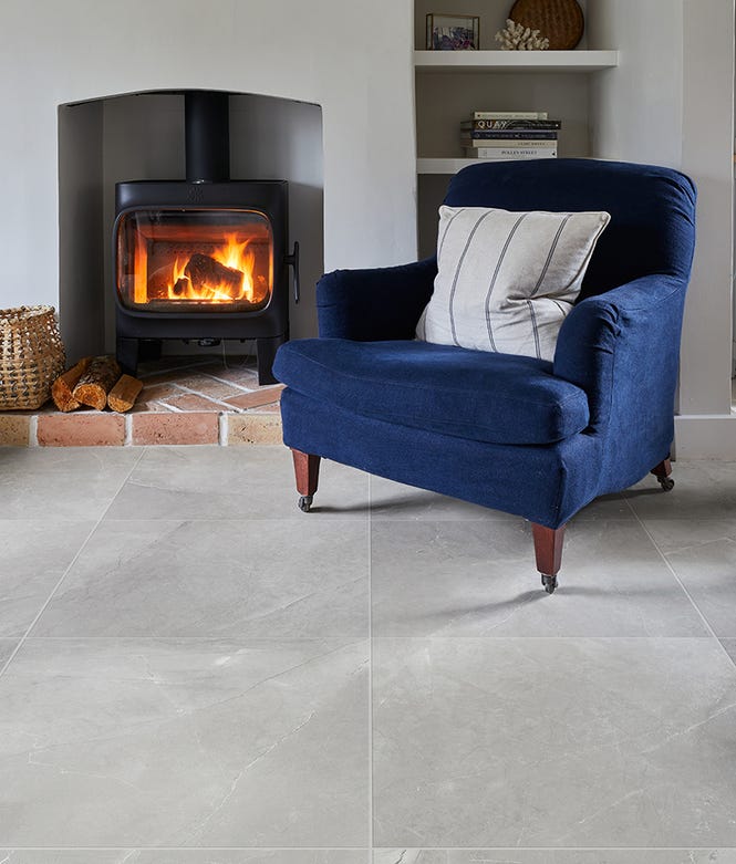 PORTARE Treviso Porcelain - Grey Marble Effect Matt Porcelain Tile ...