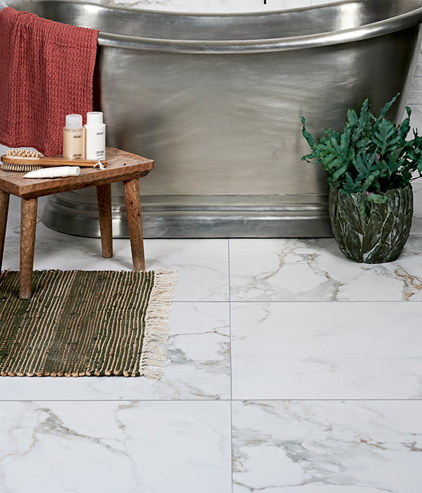 Muscat Porcelain by Ca'Pietra - White Marble Effect Satin Porcelain ...