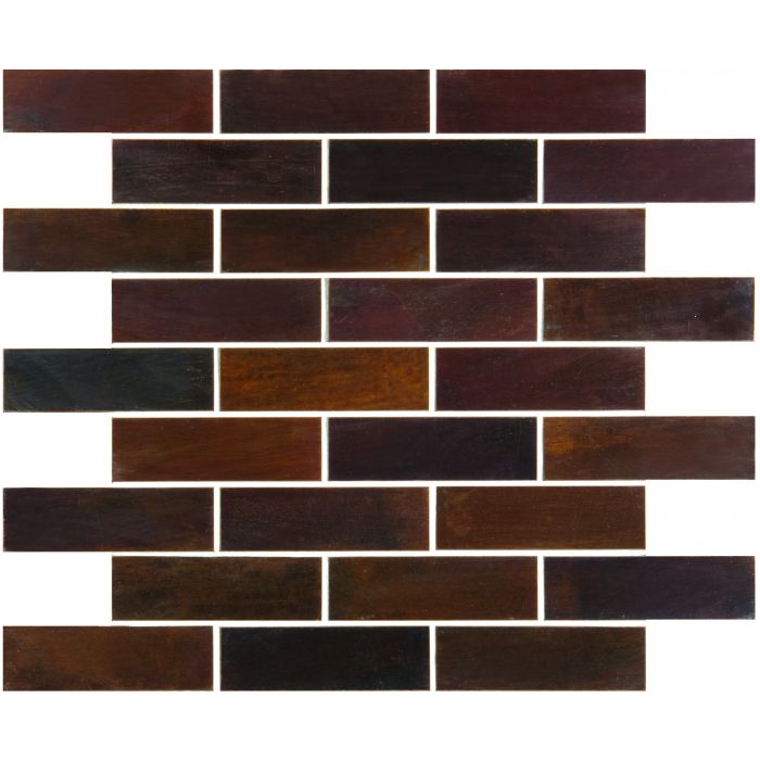 Alchemy Brick Copper Mosaic - Copper Mosaics Effect Metallic Metal Tile ...