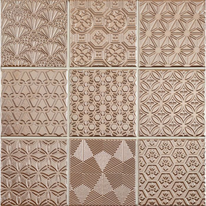 Spirit Copper Mosaic - Copper Mosaics Effect Porcelain Tile – European ...