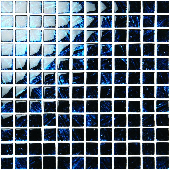 Eden Glass Mosaic - Blue Mosaics Effect Gloss Glass Tile – European ...
