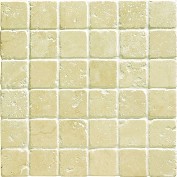 Crema 4.8 Venetian Stone Mosaic - Cream Mosaics Effect Stone Tile ...